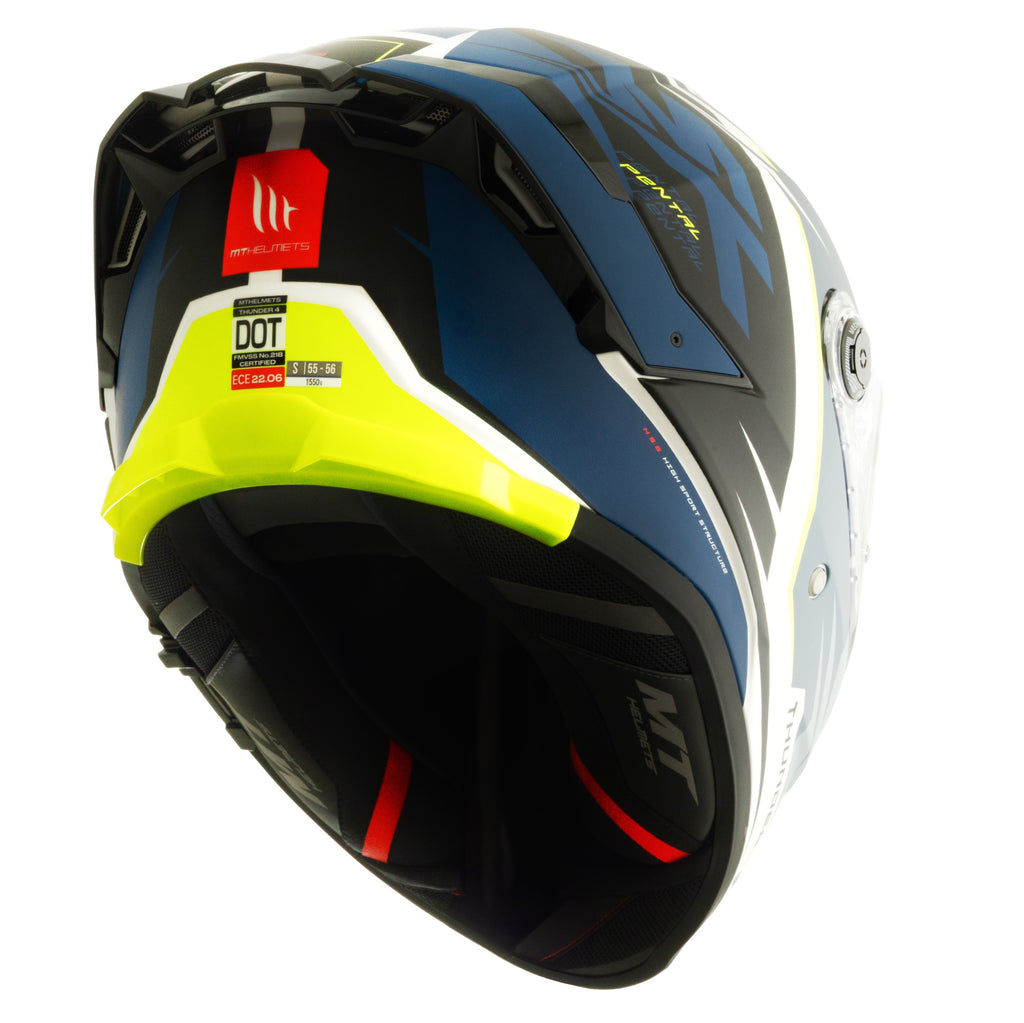 Casco MT Helmets Thunder 4 SV Pental A7 Azul Mate + Pinlock Incluido ...