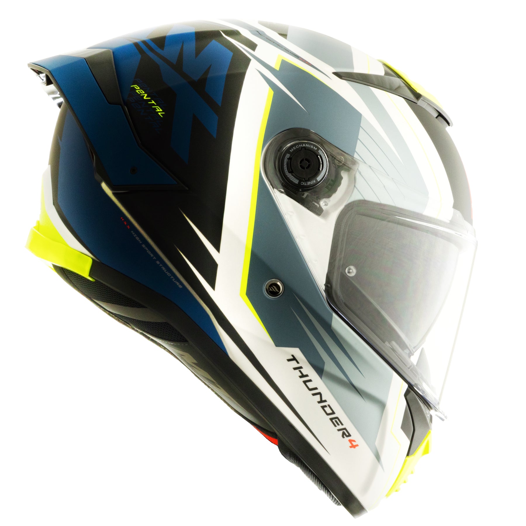 Casco MT Helmets Thunder 4 SV Pental A7 Azul Mate + Pinlock Incluido ...