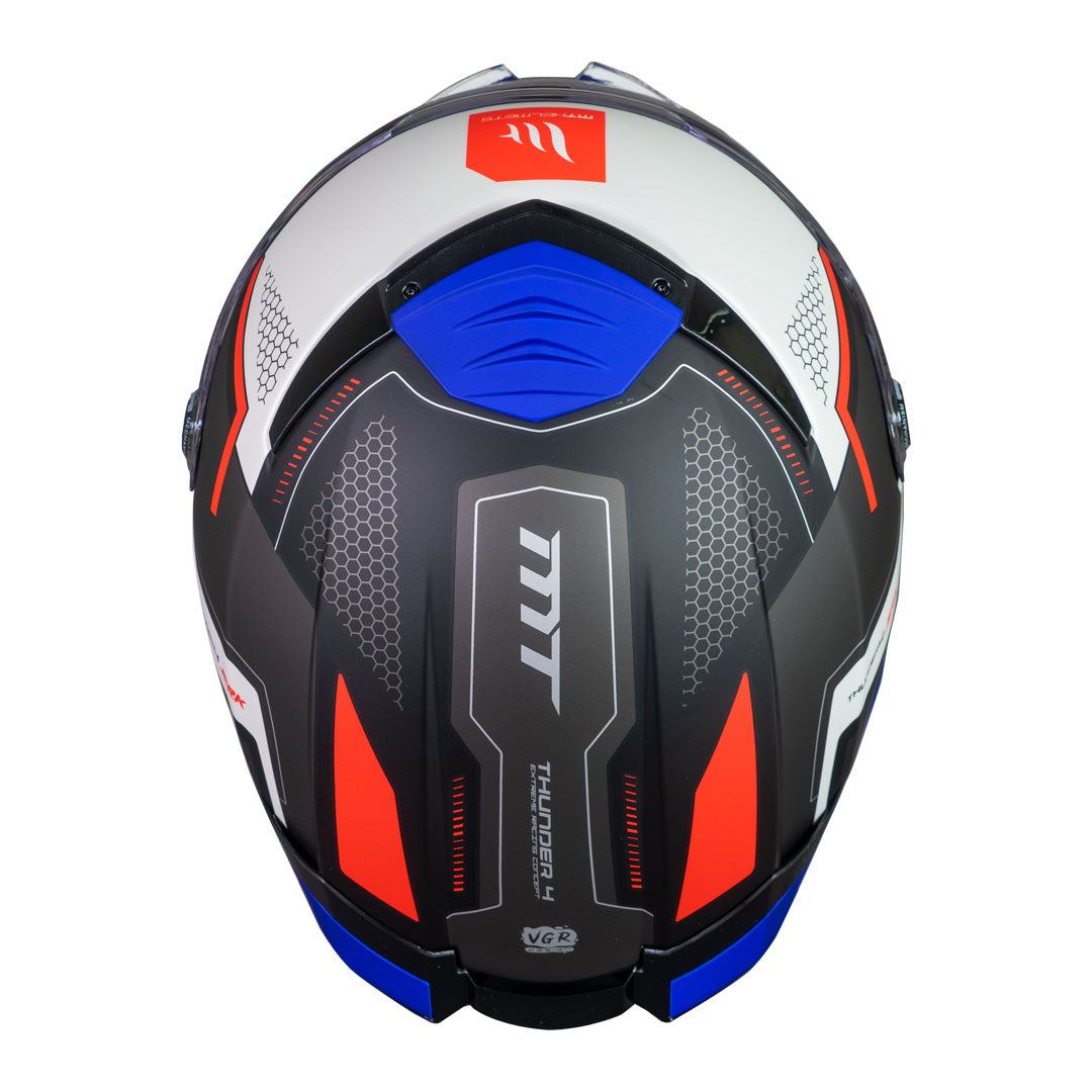 Casco MT Helmets Thunder 4 SV Jerk B7 Azul Perla Mate + Pinlock Inclui ...